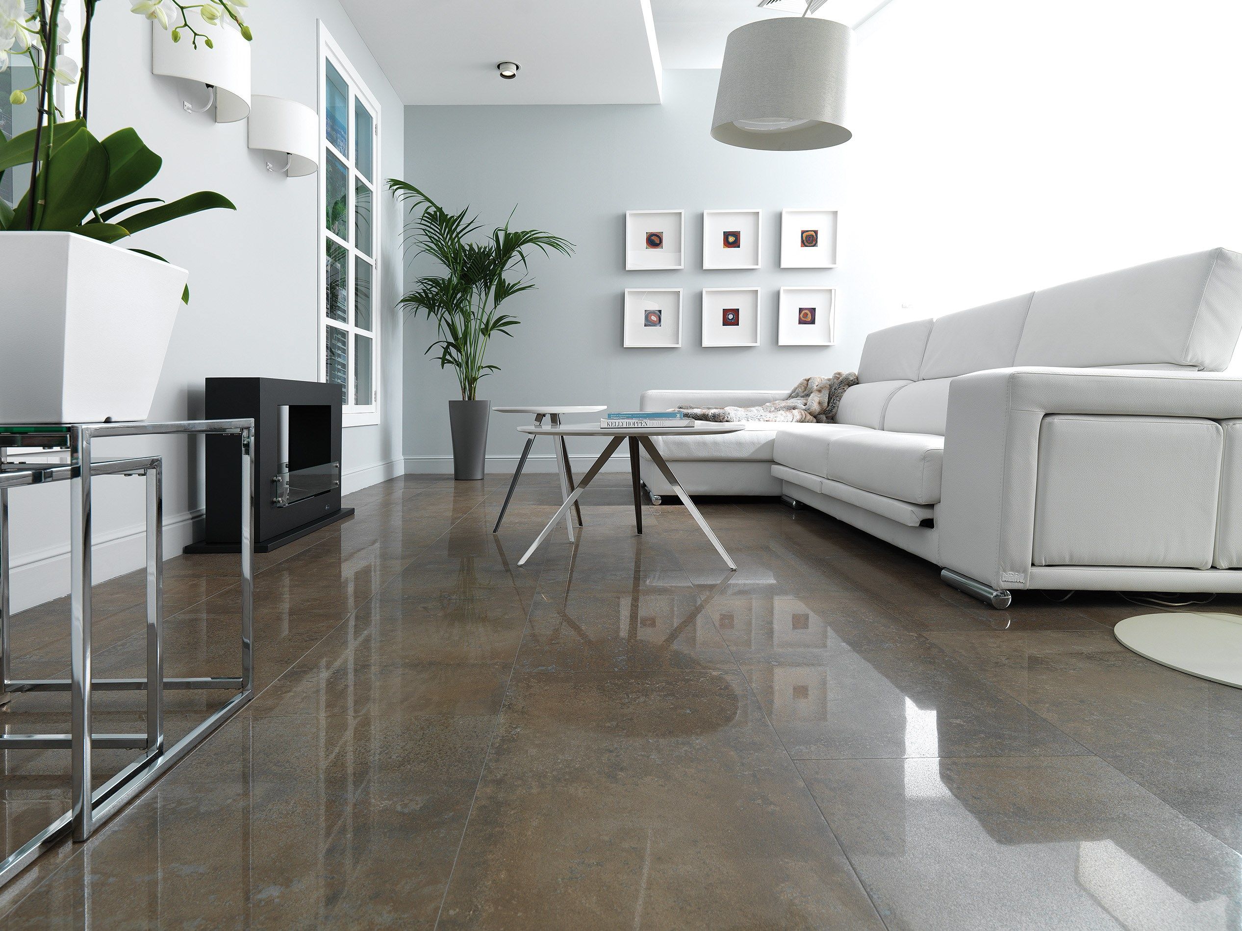 Porcelain stoneware wall/floor tiles with metal effect DETROIT ...