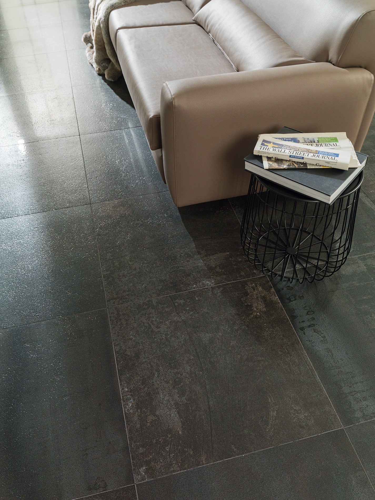Porcelain stoneware wall/floor tiles with metal effect DETROIT ...