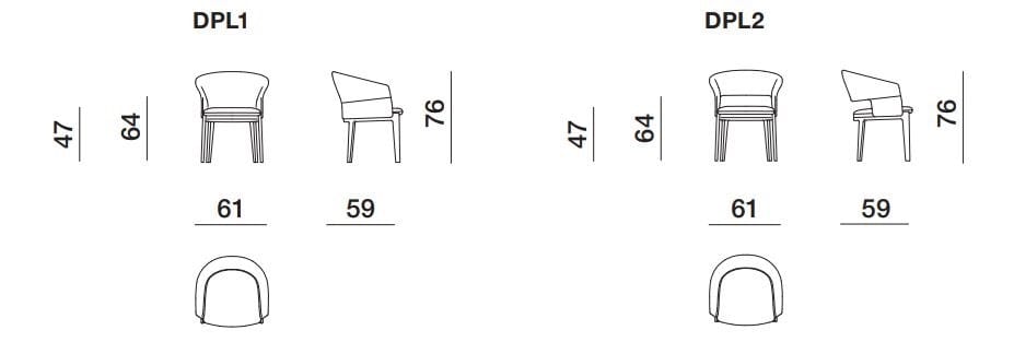 DEVON Chair with armrests By Molteni & C. | design Rodolfo Dordoni