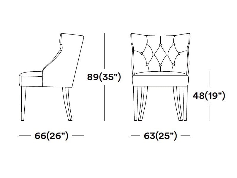DEVON Upholstered chair By Tirolo