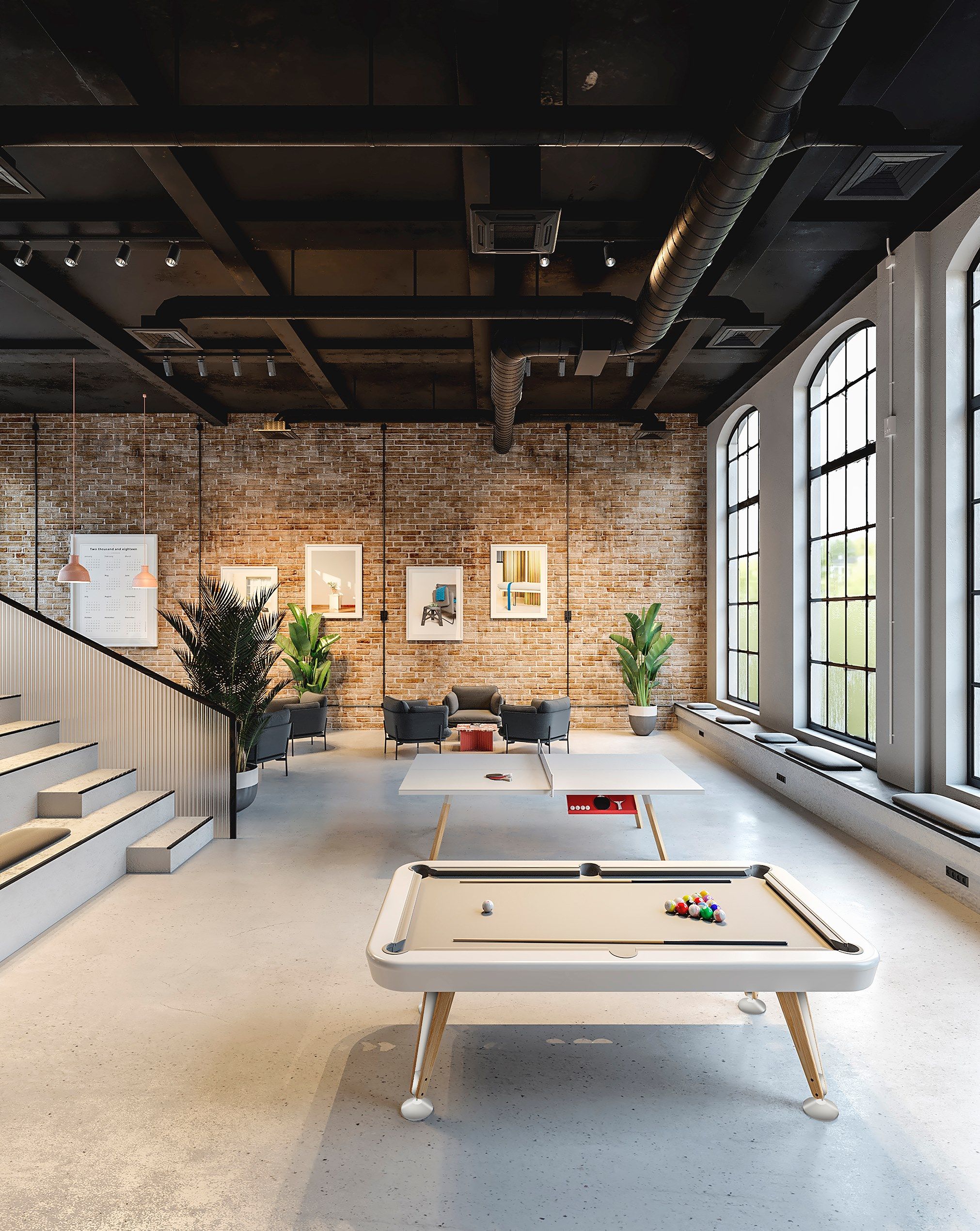 DIAGONAL INDOOR Indoor pool table in steel and iroko By RS Barcelona ...