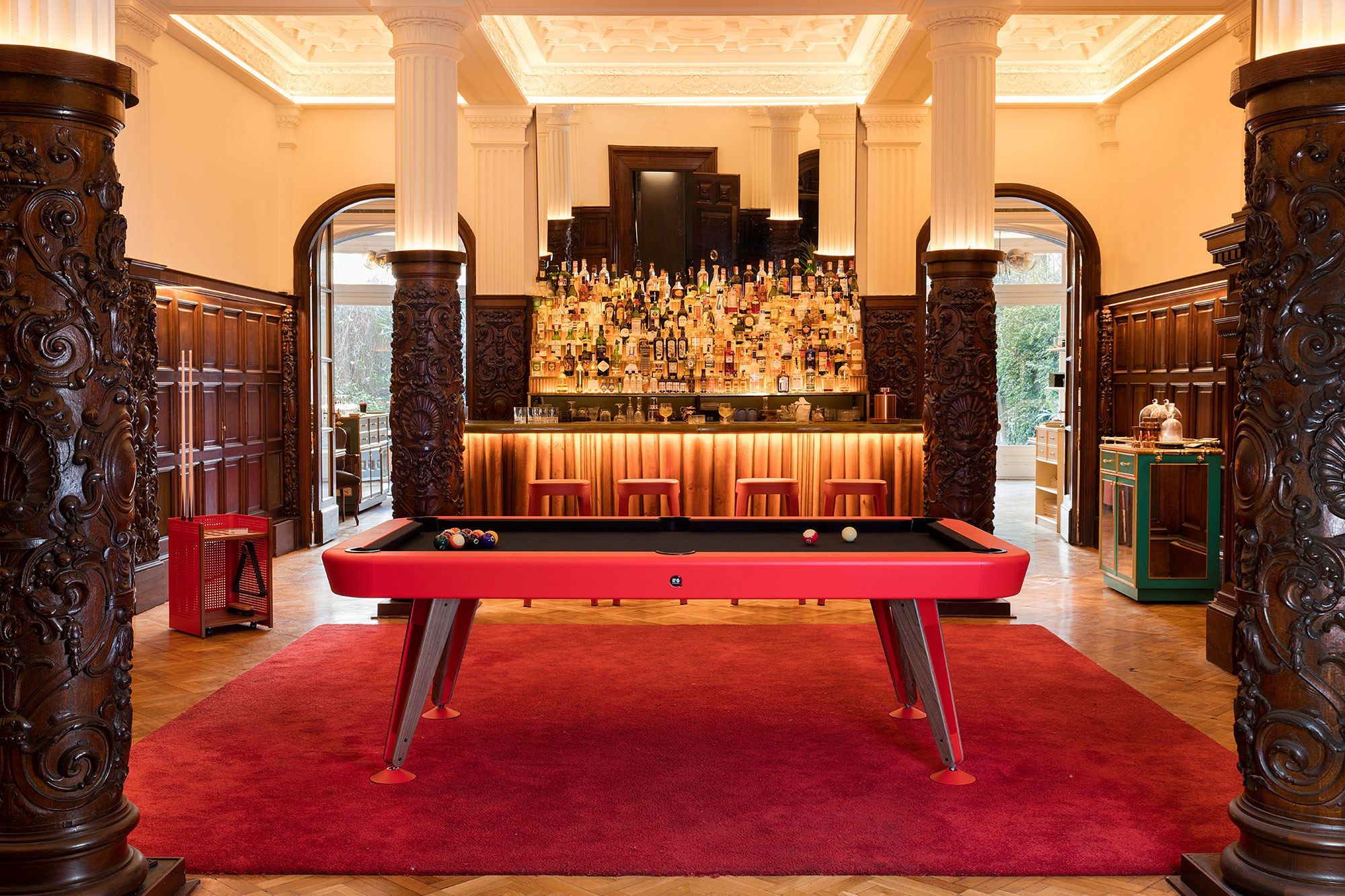 DIAGONAL INDOOR | Pool table Indoor pool table in steel and iroko By RS ...