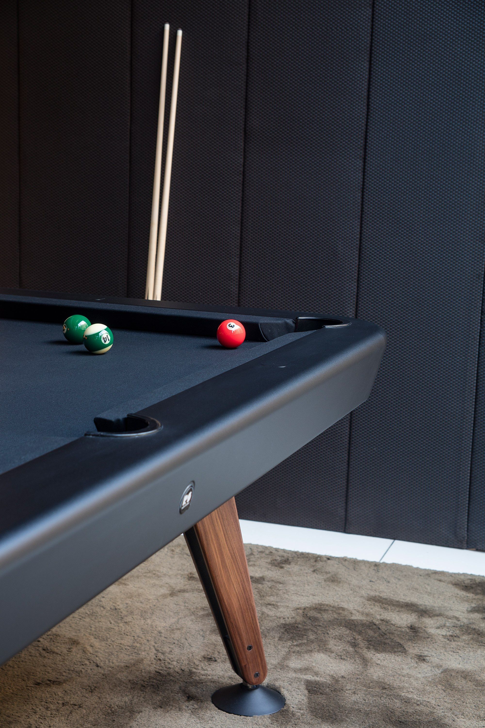 DIAGONAL INDOOR Indoor pool table in steel and iroko By RS Barcelona ...