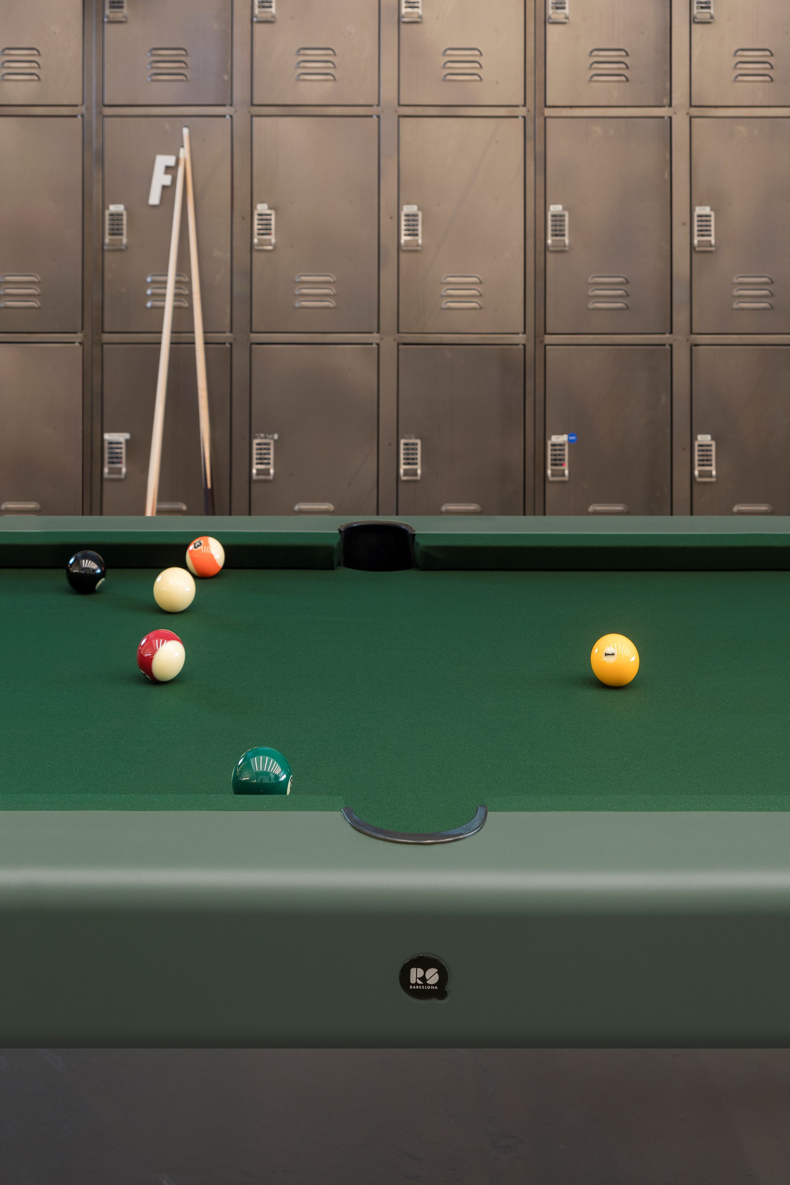 DIAGONAL INDOOR Indoor pool table in steel and iroko By RS Barcelona ...