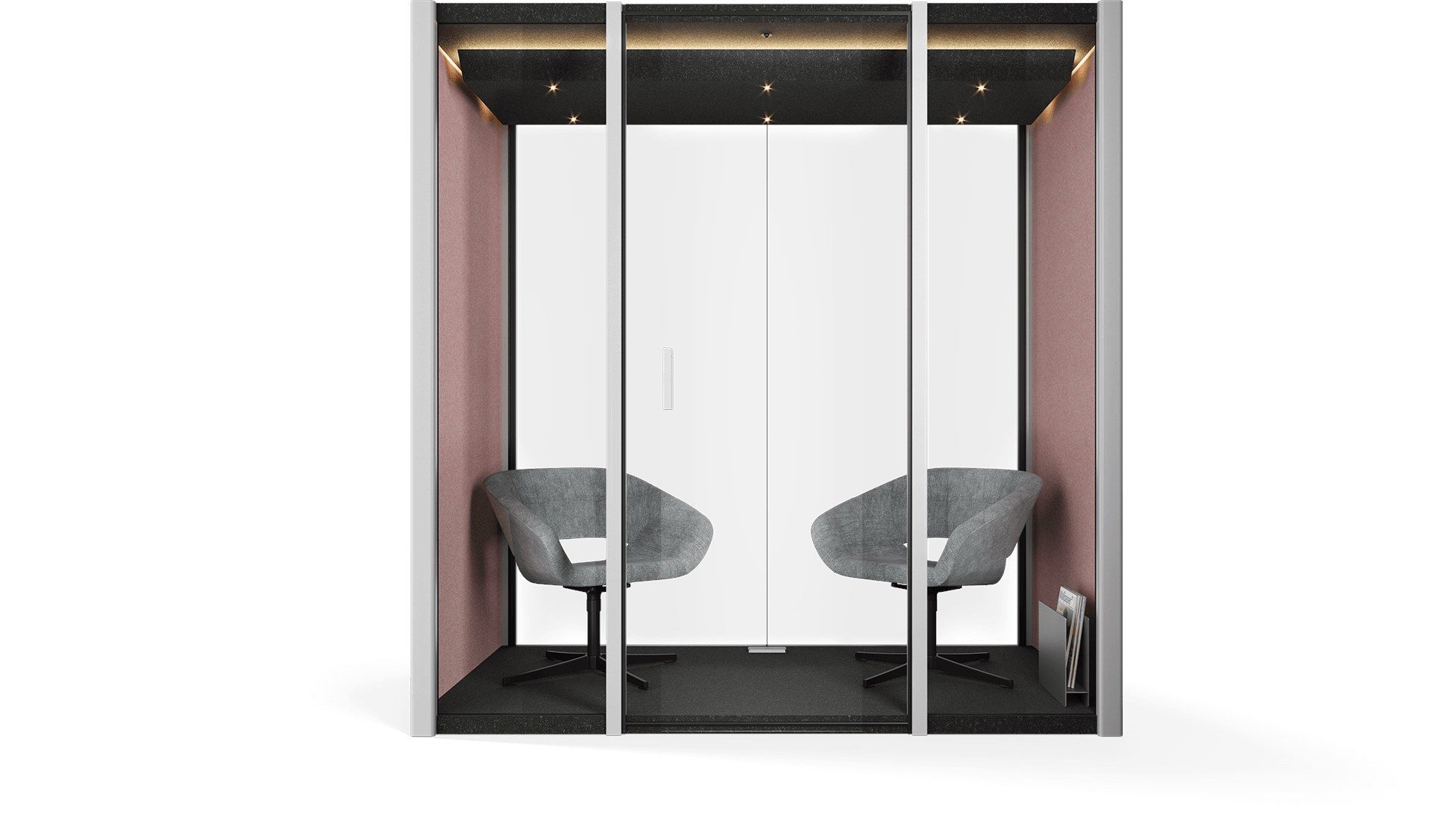 Office booth with built-in lights for coffee break DIALOGUE CUBE By ...