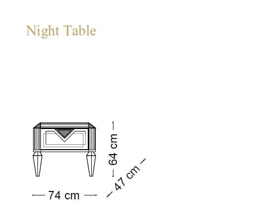 DIAMANTE | Bedside table Diamante Collection By ADORA