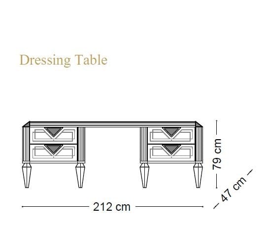 DIAMANTE Dressing table By ADORA