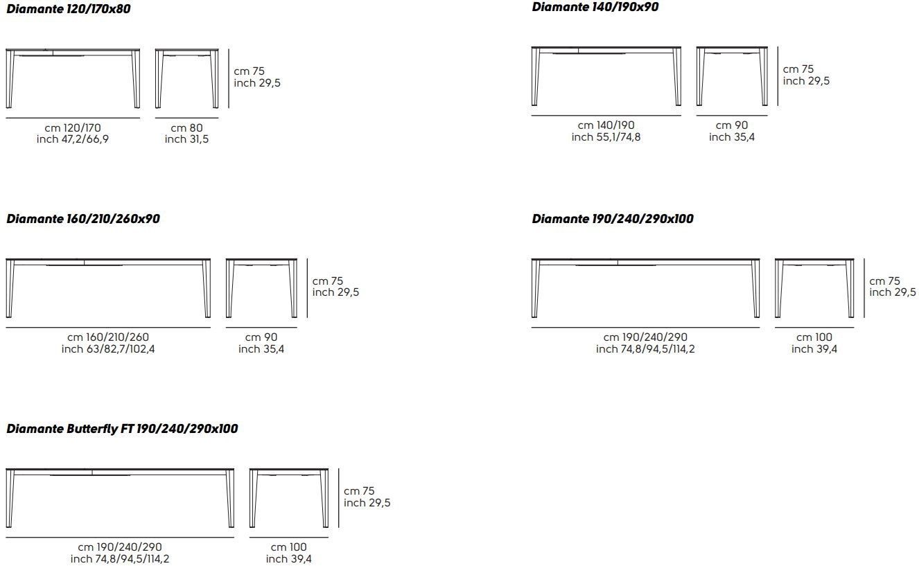DIAMANTE Tavolo By Midj