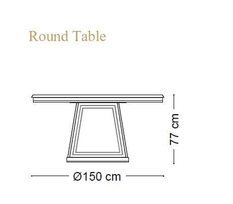 DIAMANTE | Round table Diamante Collection By ADORA