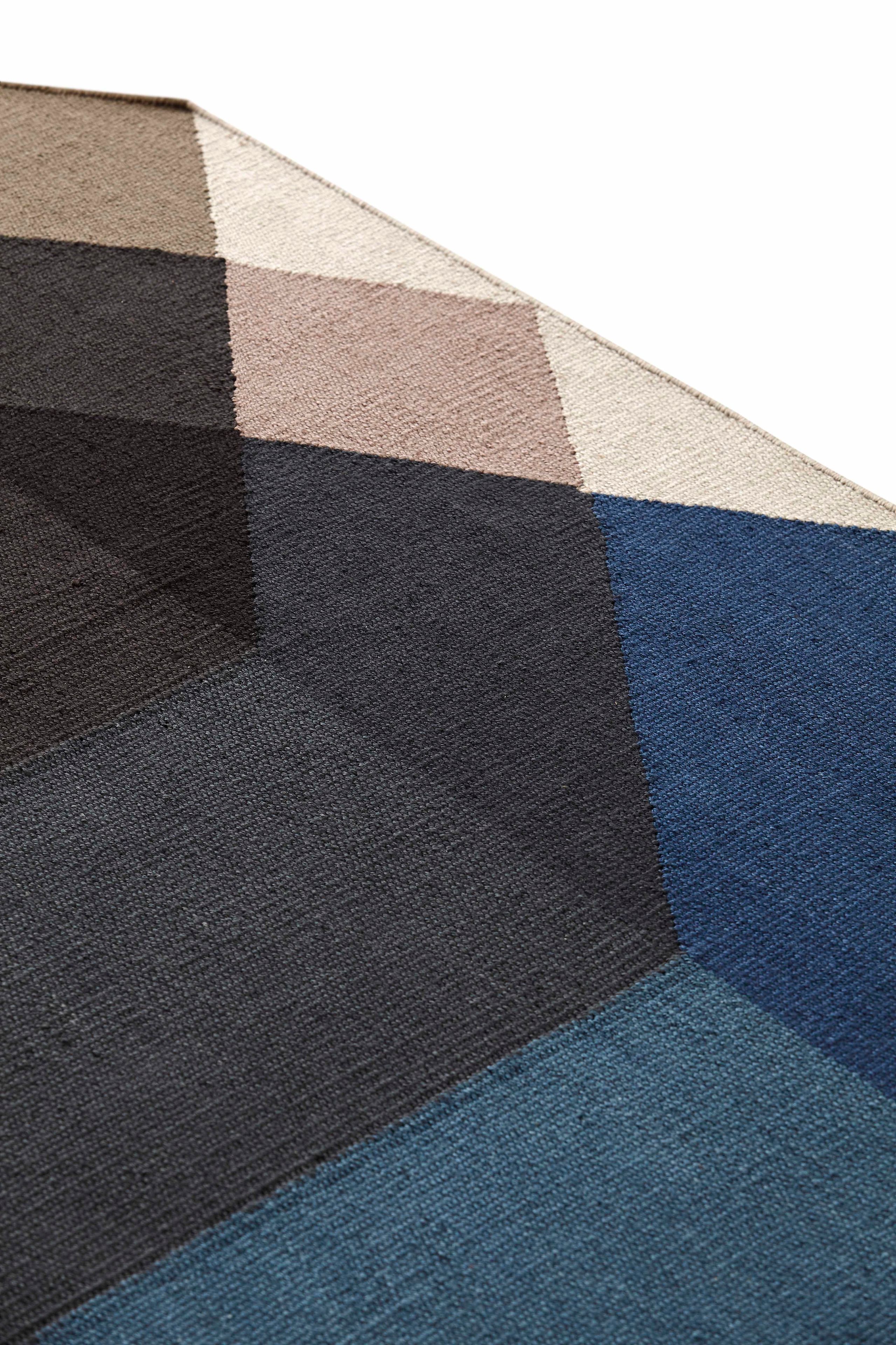 DIAMOND BLUE-BROWN Rug By GAN
