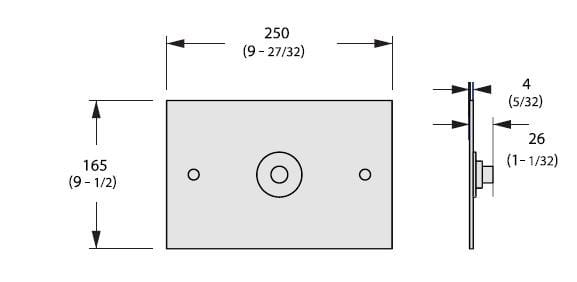 DIAMOND Brass flush plate By Aquadomo | design Helmut Hochwarter