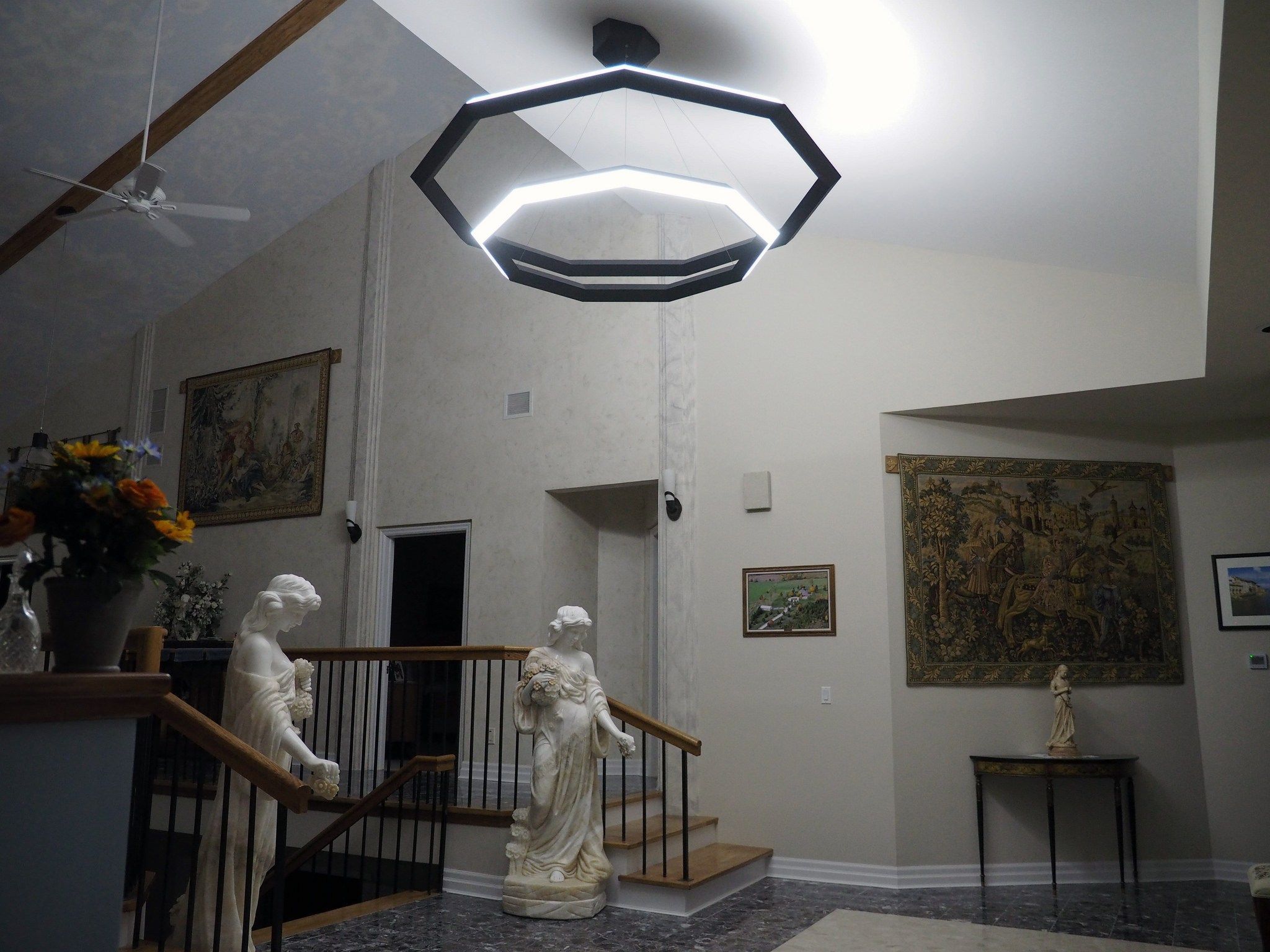 LED direct light pendant lamp with dimmer DIAMOND LUXENNEA By Karice ...