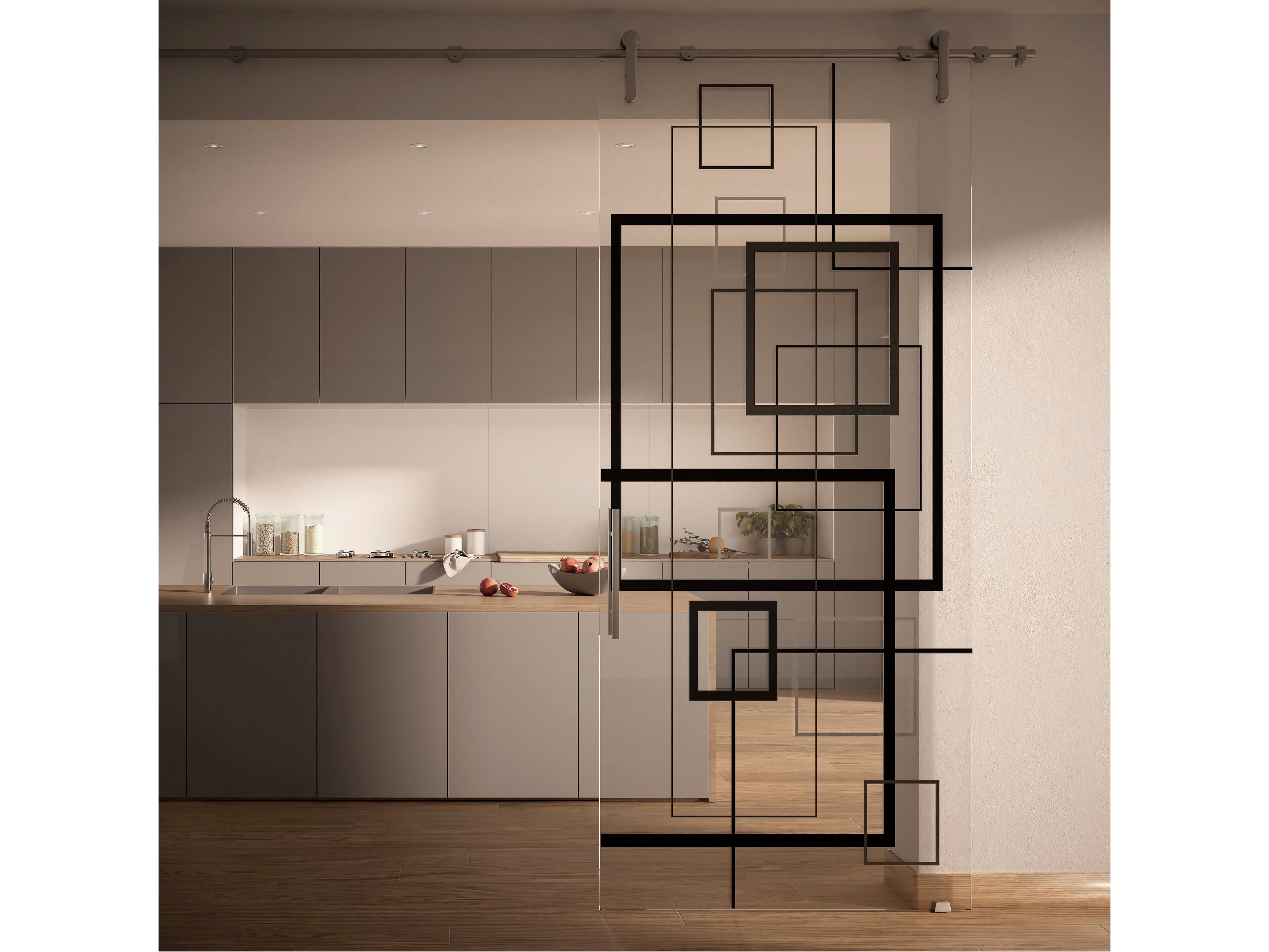 LUCENTI VISUAL FRAME Puerta corrediza de vidrio By DIERRE