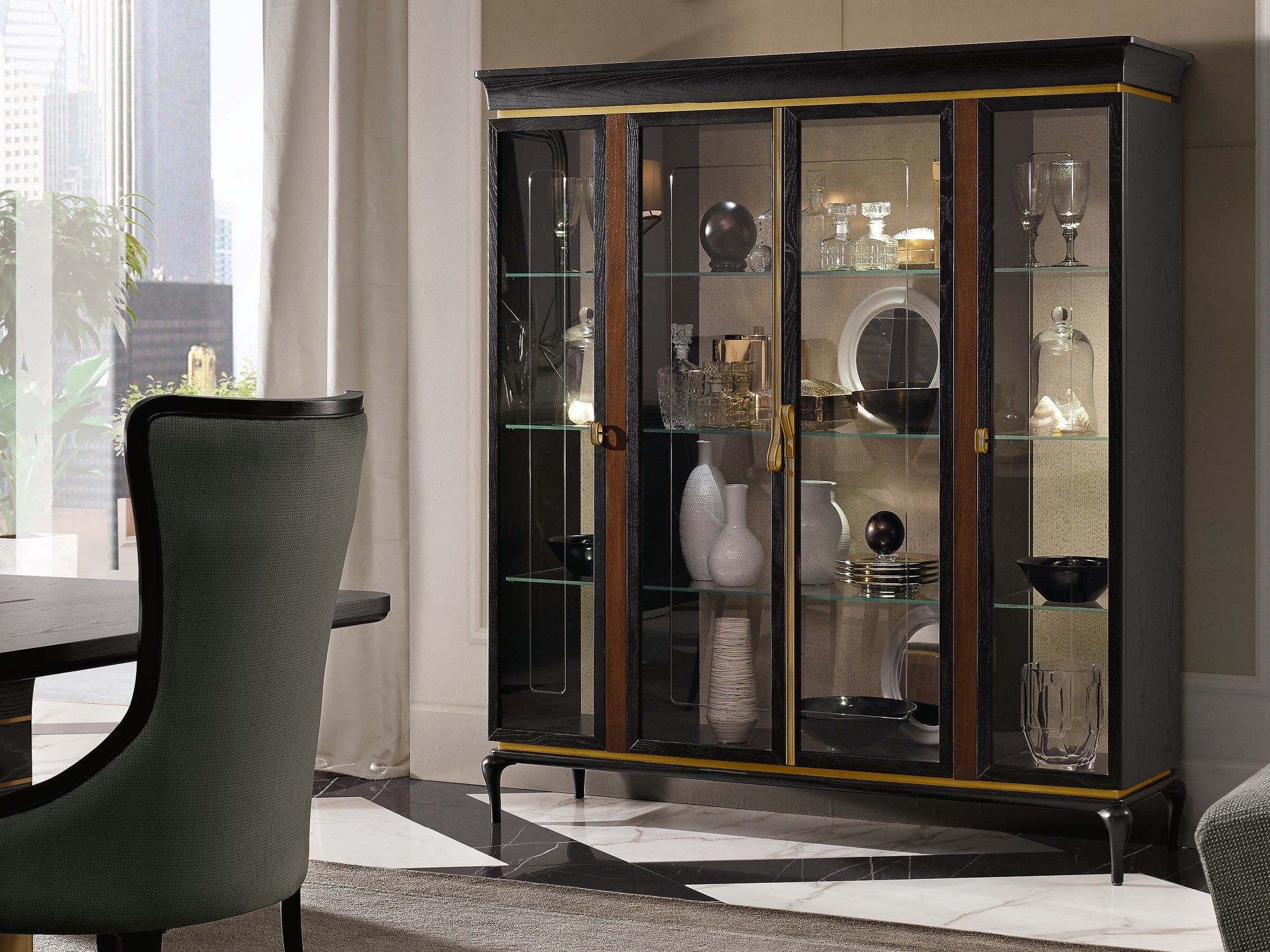 DILAN Wooden display cabinet By A.R. Arredamenti