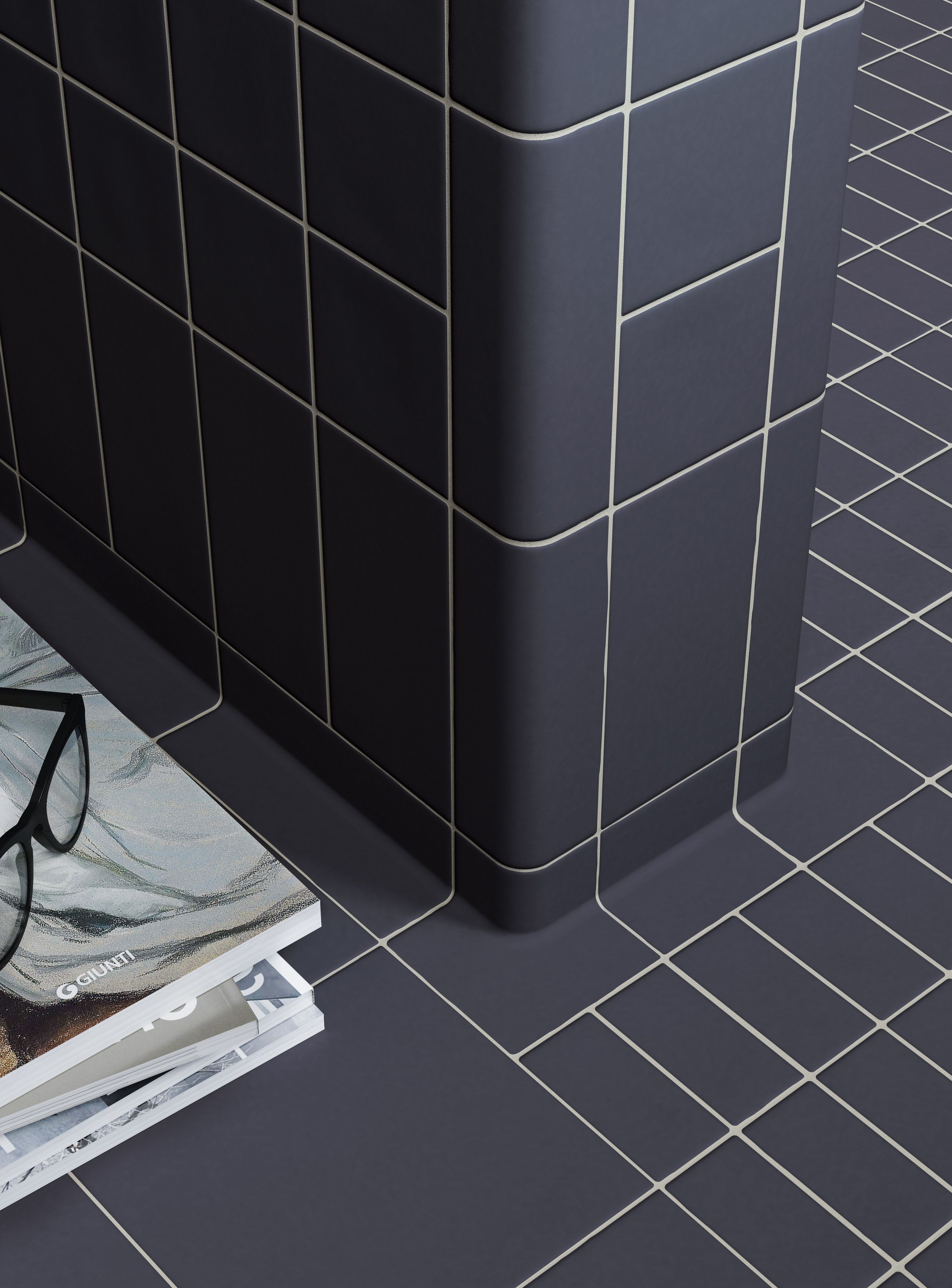 DIN DARK BLUE MATT Glazed stoneware wall/floor tiles By Mutina | design ...