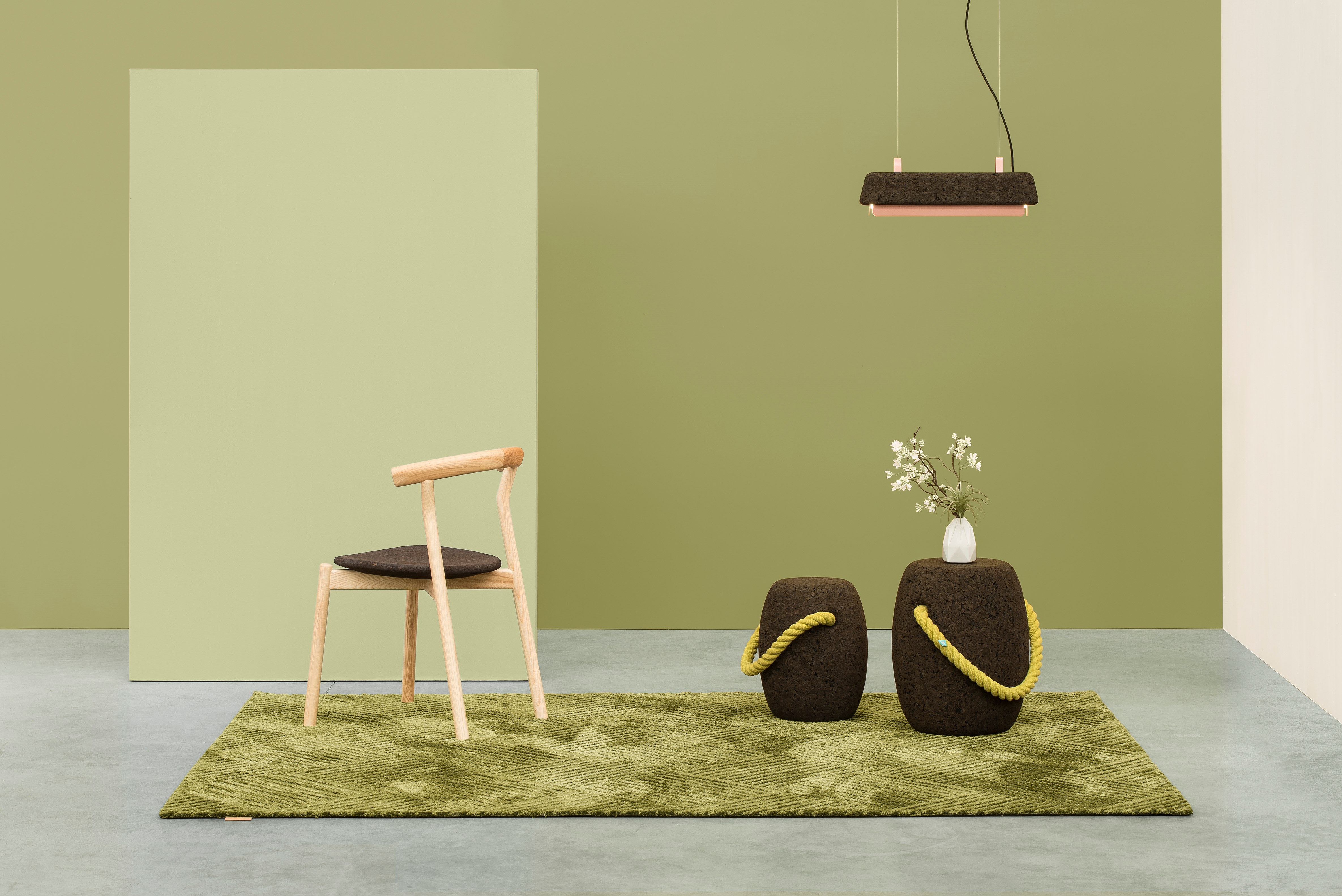 Solid wood chair with integrated cushion DINA By DAM