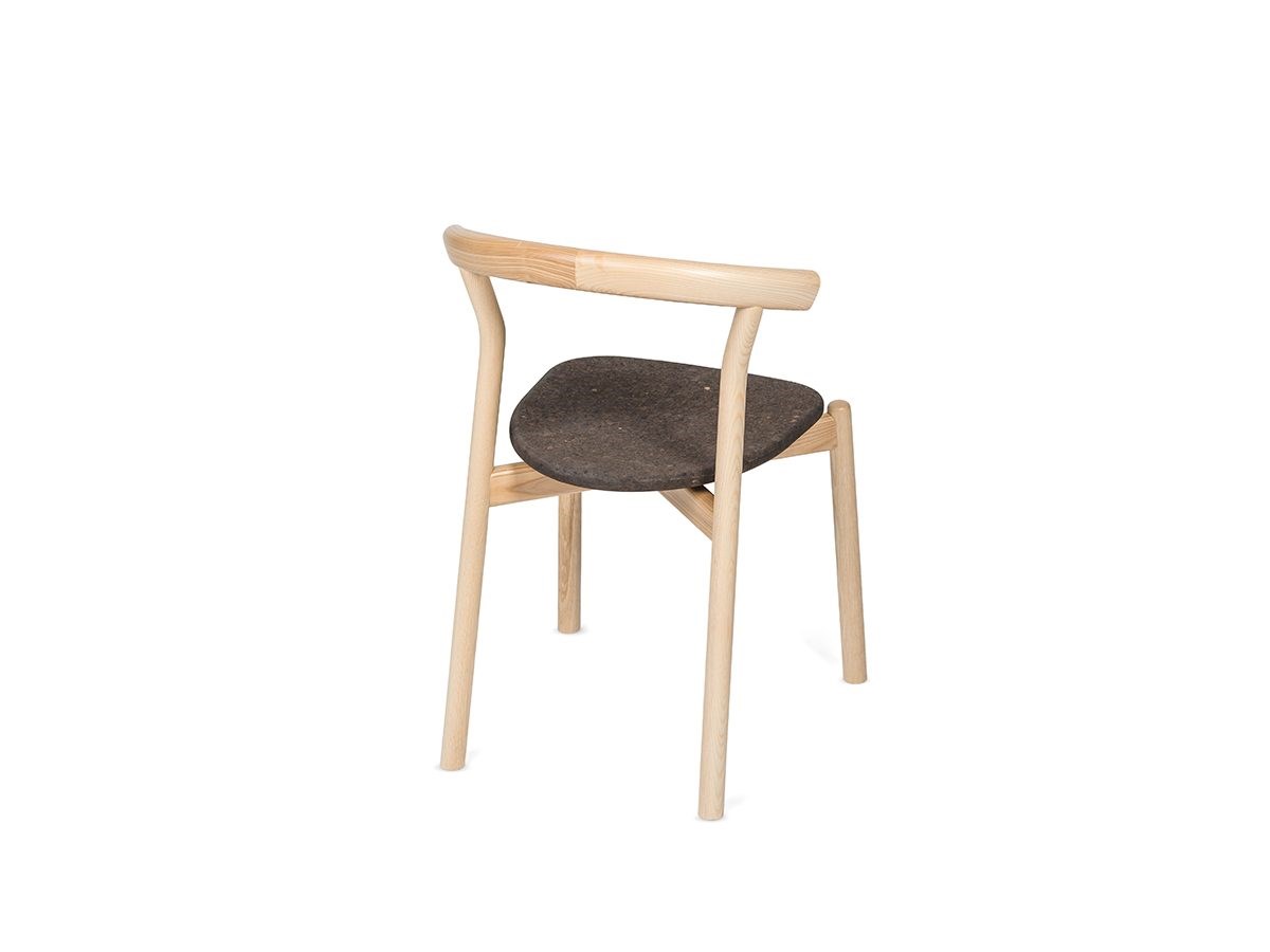 Solid wood chair with integrated cushion DINA By DAM