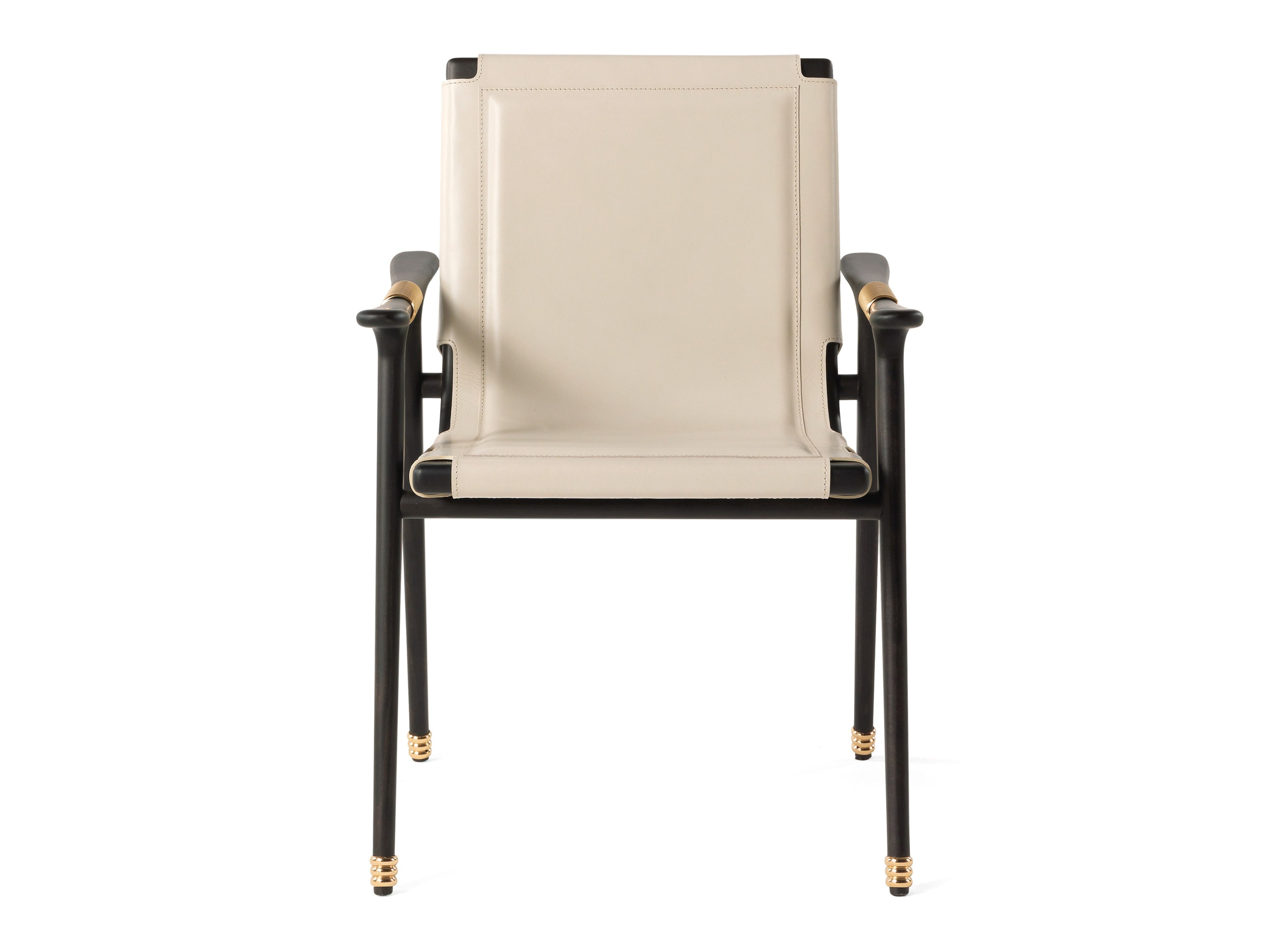 DINKA Tanned leather chair with armrests By ETRO Home Interiors