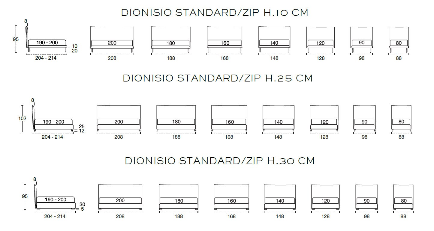DIONISIO STANDARD | Letto matrimoniale Letto matrimoniale con testiera ...