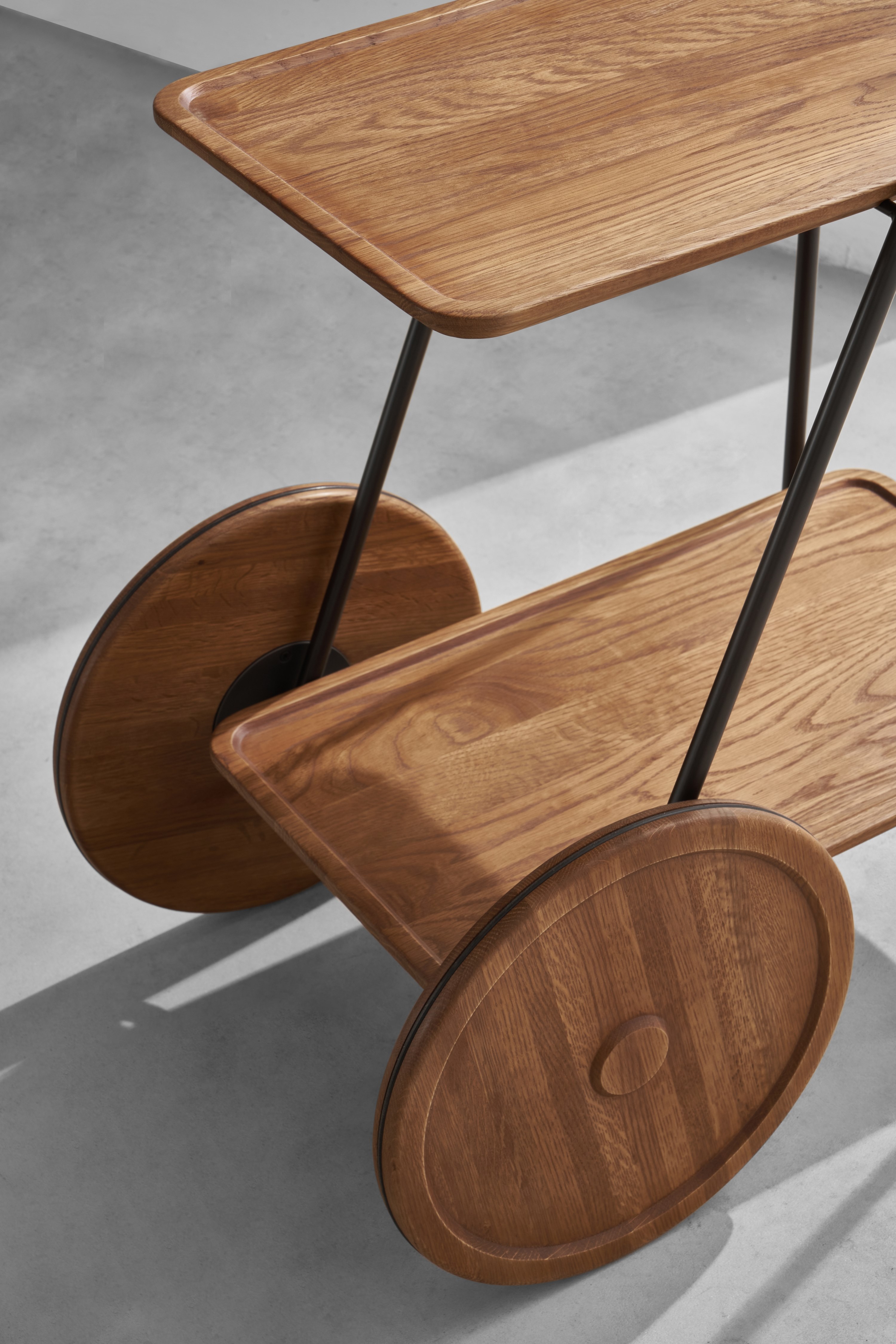 DISTRIKT Wooden food trolley By District Eight