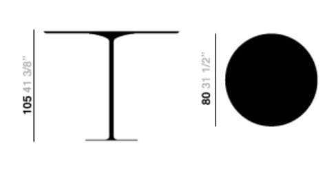 DIZZIE H 105 Round high table By Arper | design Lievore Altherr Molina