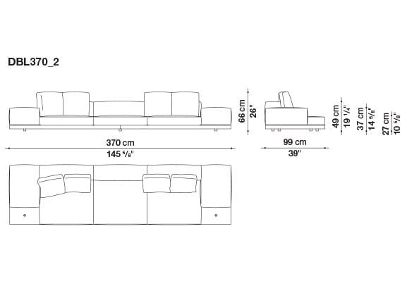 DOCK Leather sofa By B&B Italia | design Piero Lissoni
