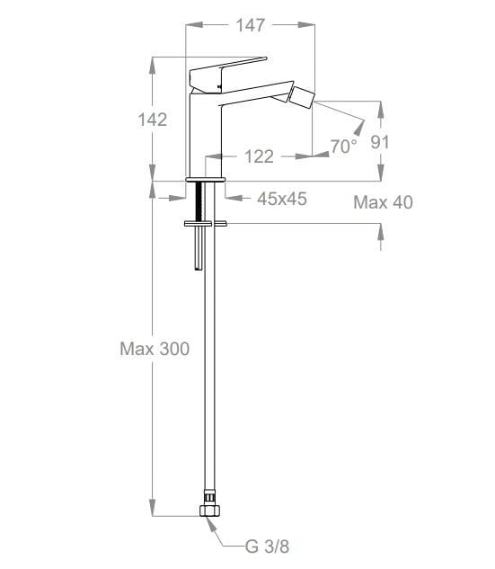 DODA 67 - 6721020 Grifo para bidé By Fir Italia