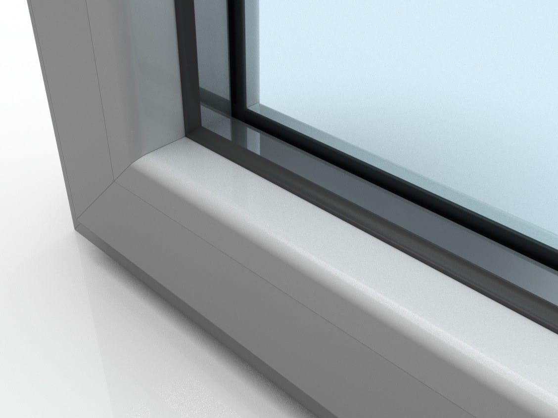 Glass and aluminium double glazed window DOMAL TOP TB65 MINIMALE By DOMAL