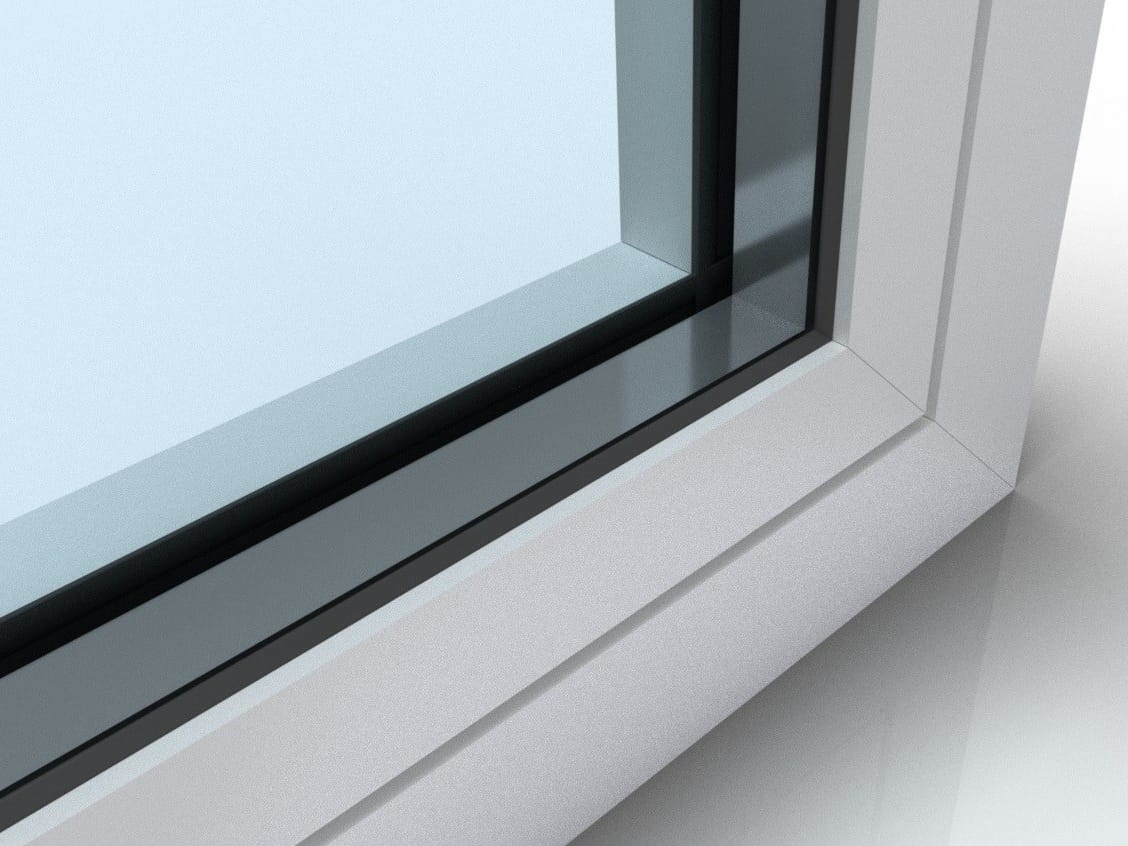 Glass and aluminium double glazed window DOMAL TOP TB65 MINIMALE By DOMAL