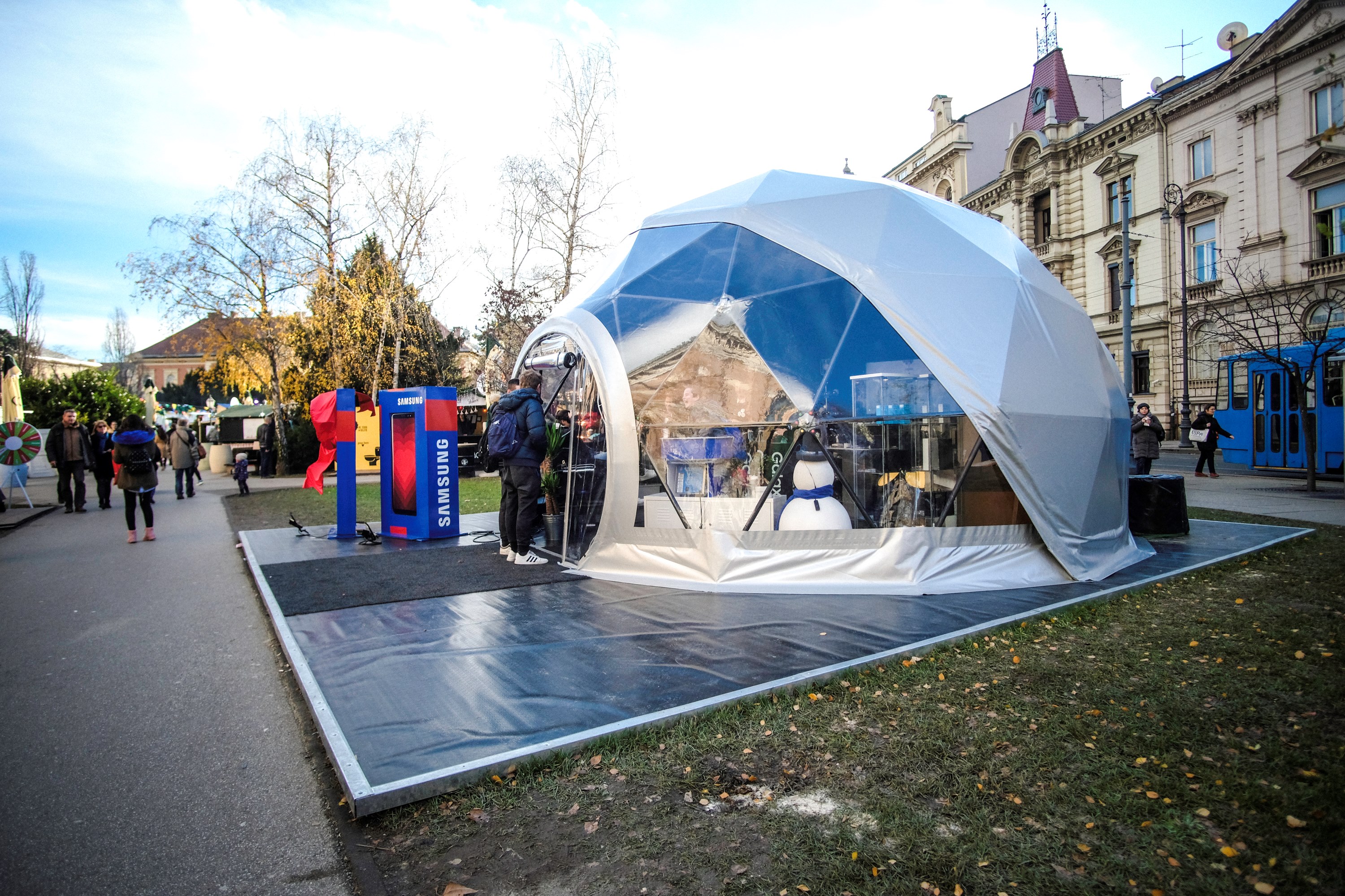 Cupola geodetica / tenda glamping in acciaio e PVC DOME 7 - Kupole ...
