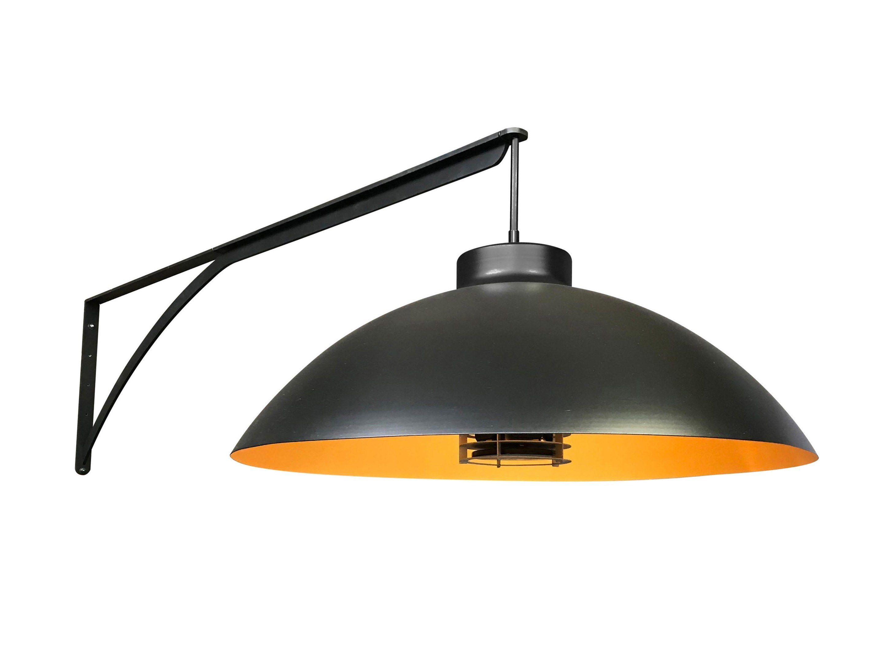 Outdoor aluminum and stainless steel wall lamp with heater DOME WALL ...