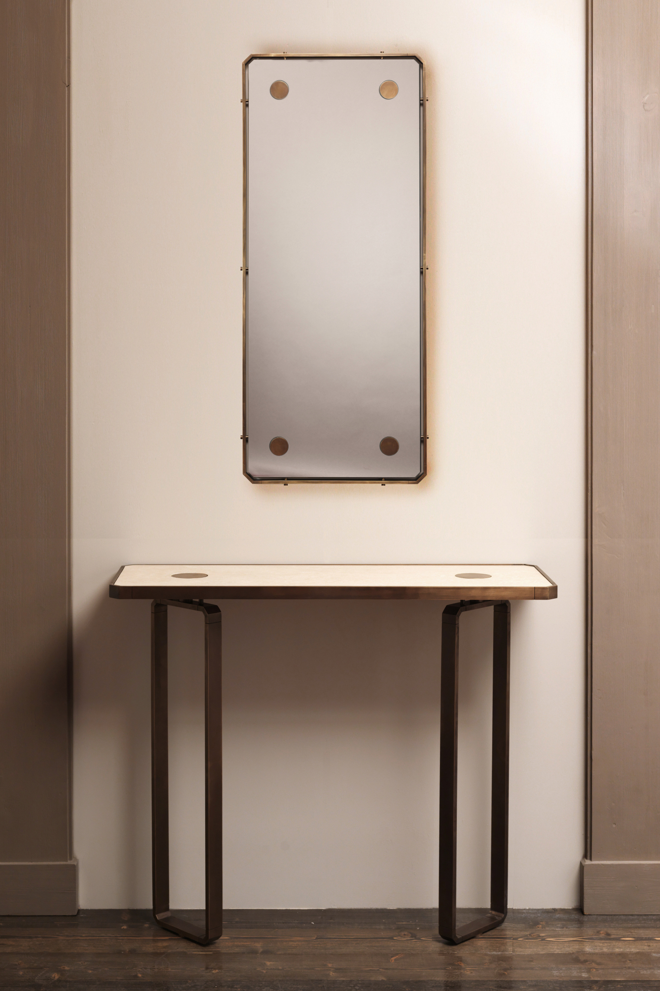 DOMINO Contemporary style rectangular wooden console table By ...