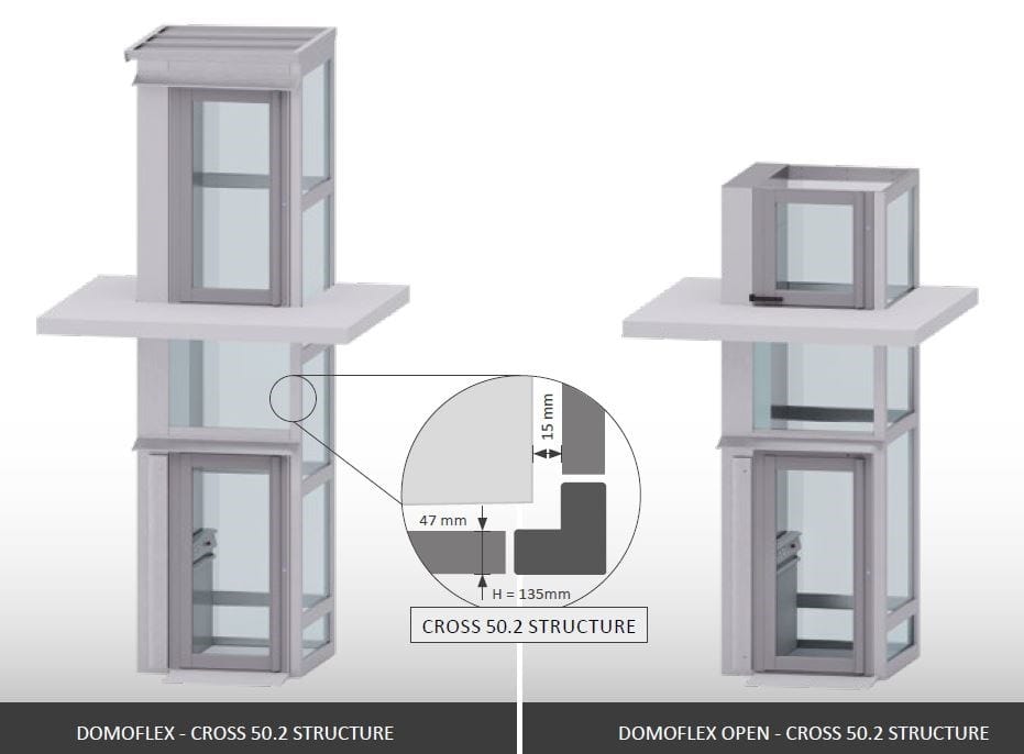 DOMOFLEX 2 OUTDOOR Electric outdoor house lift By AREALIFT