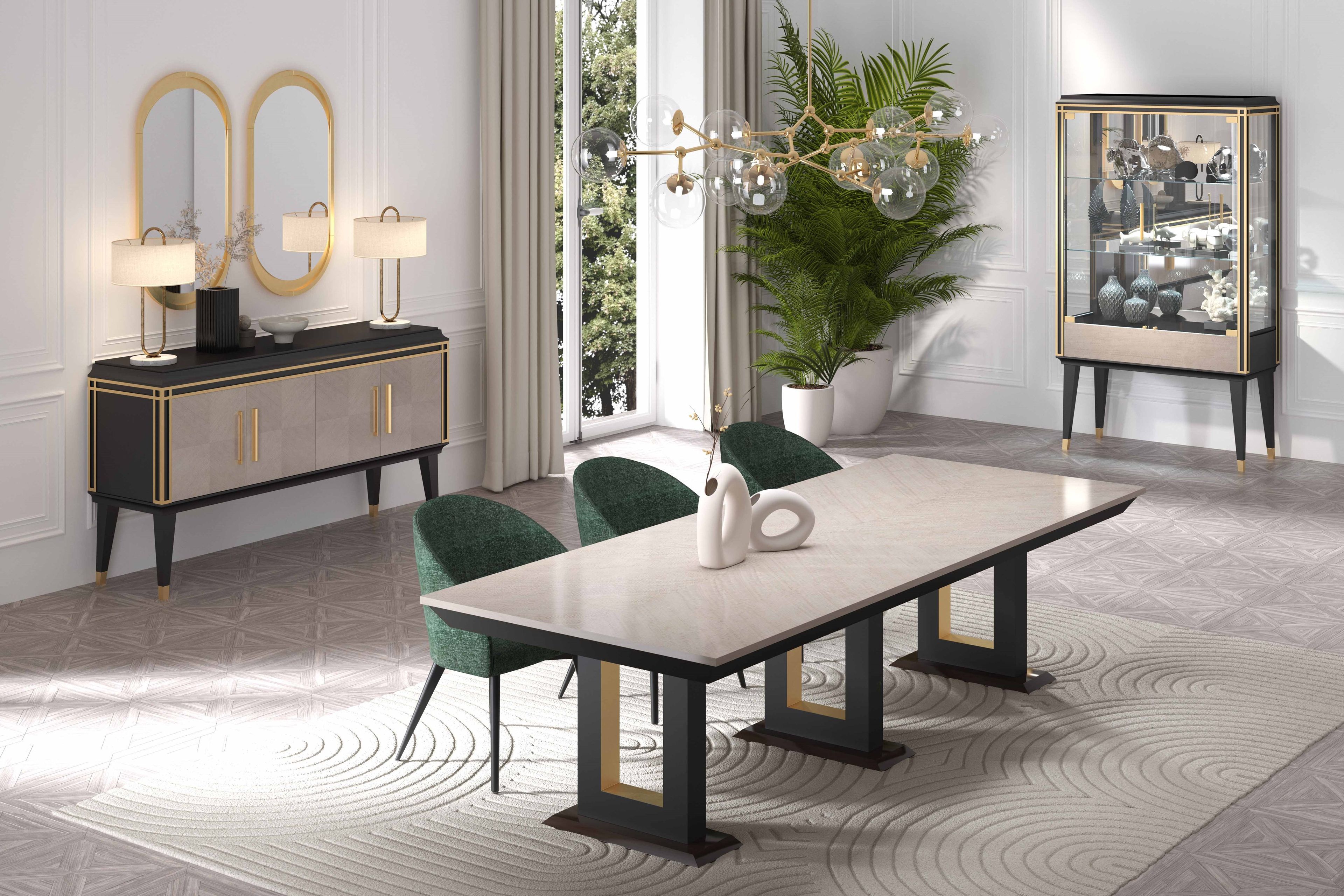 DONATELLA | Display cabinet Wood veneer display cabinet with integrated ...