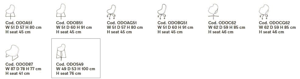 DOODLE High stool By Tacchini | design Claesson Koivisto Rune
