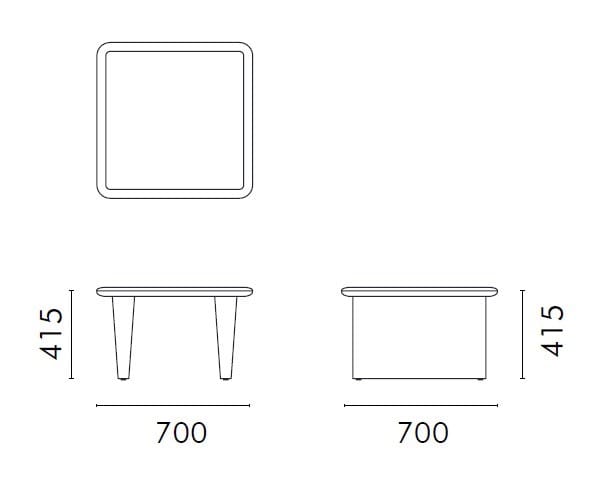 DORAYAKI | Square coffee table coffee table By grado design