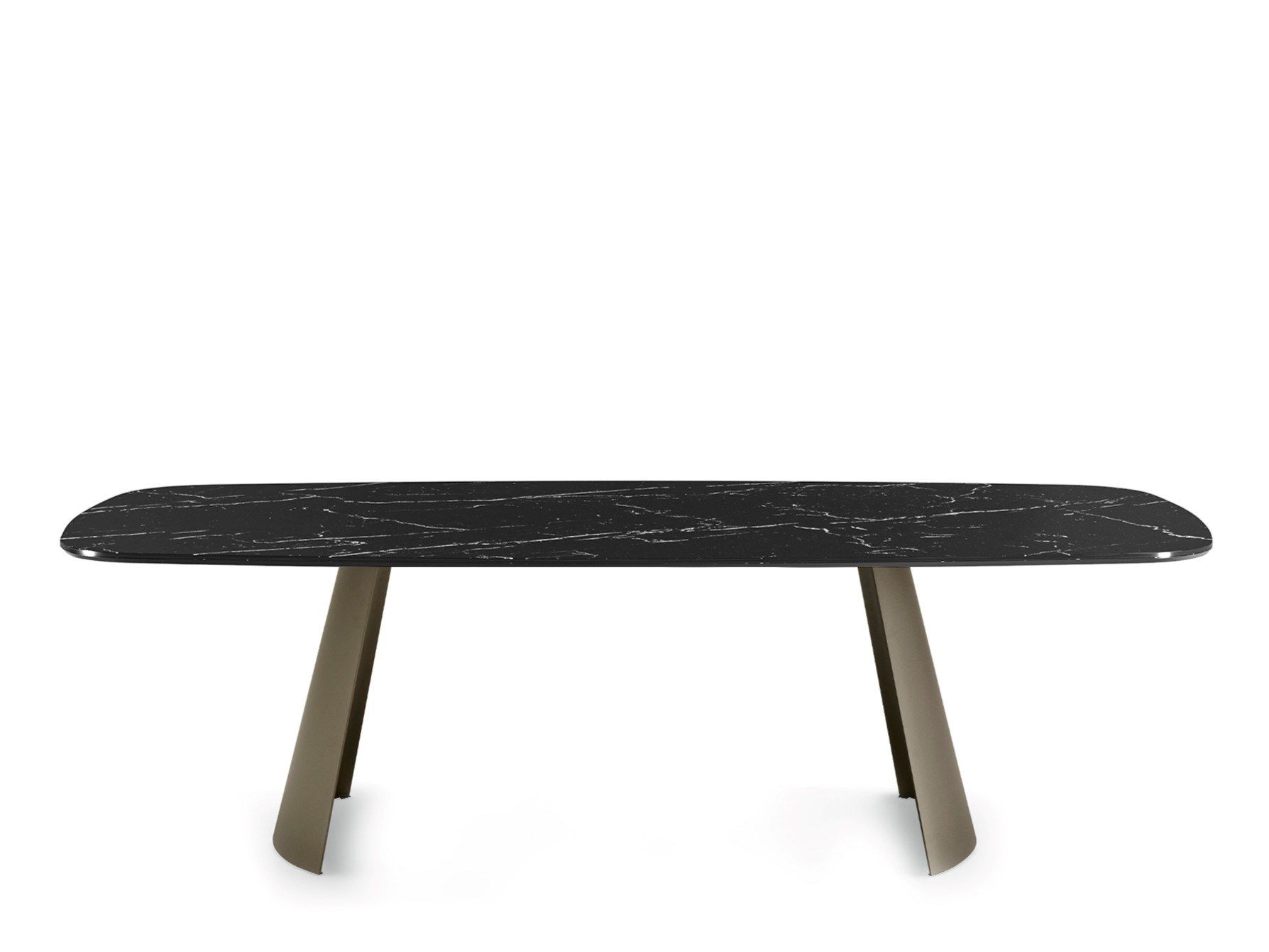 DORIAN Tavolo rettangolare in marmo con base in metallo By EFORMA | design Moom