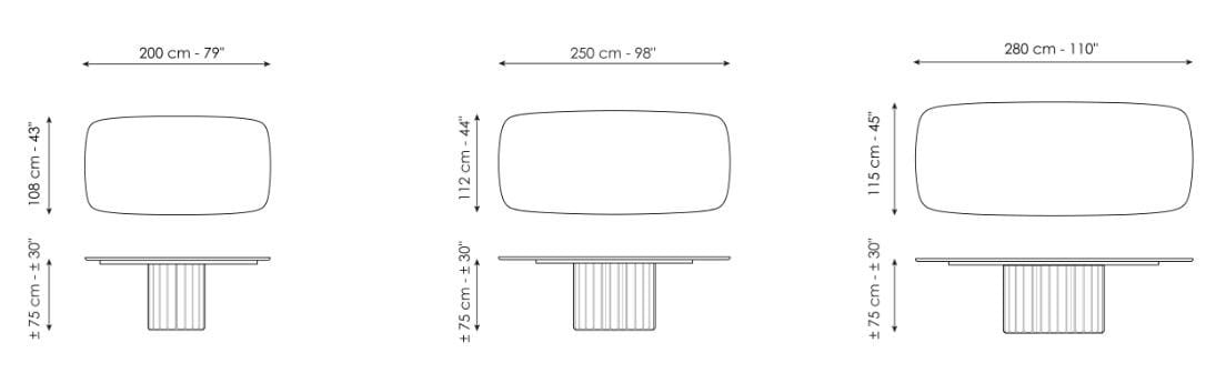 DORIAN TABLE Table en forme de tonneau à manger By Bonaldo | design ...