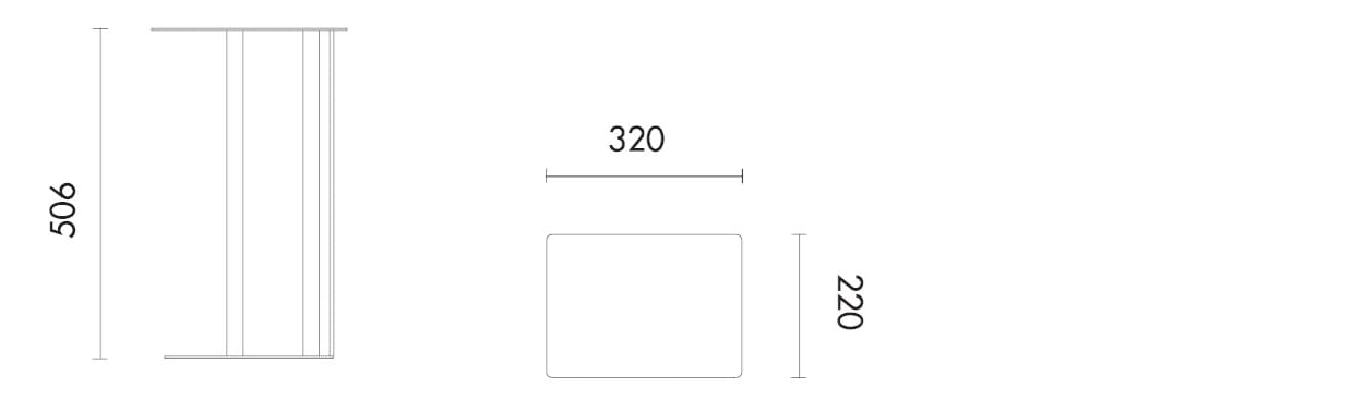 DORIC | High side table Steel high side table By grado design | design Carlos Chen