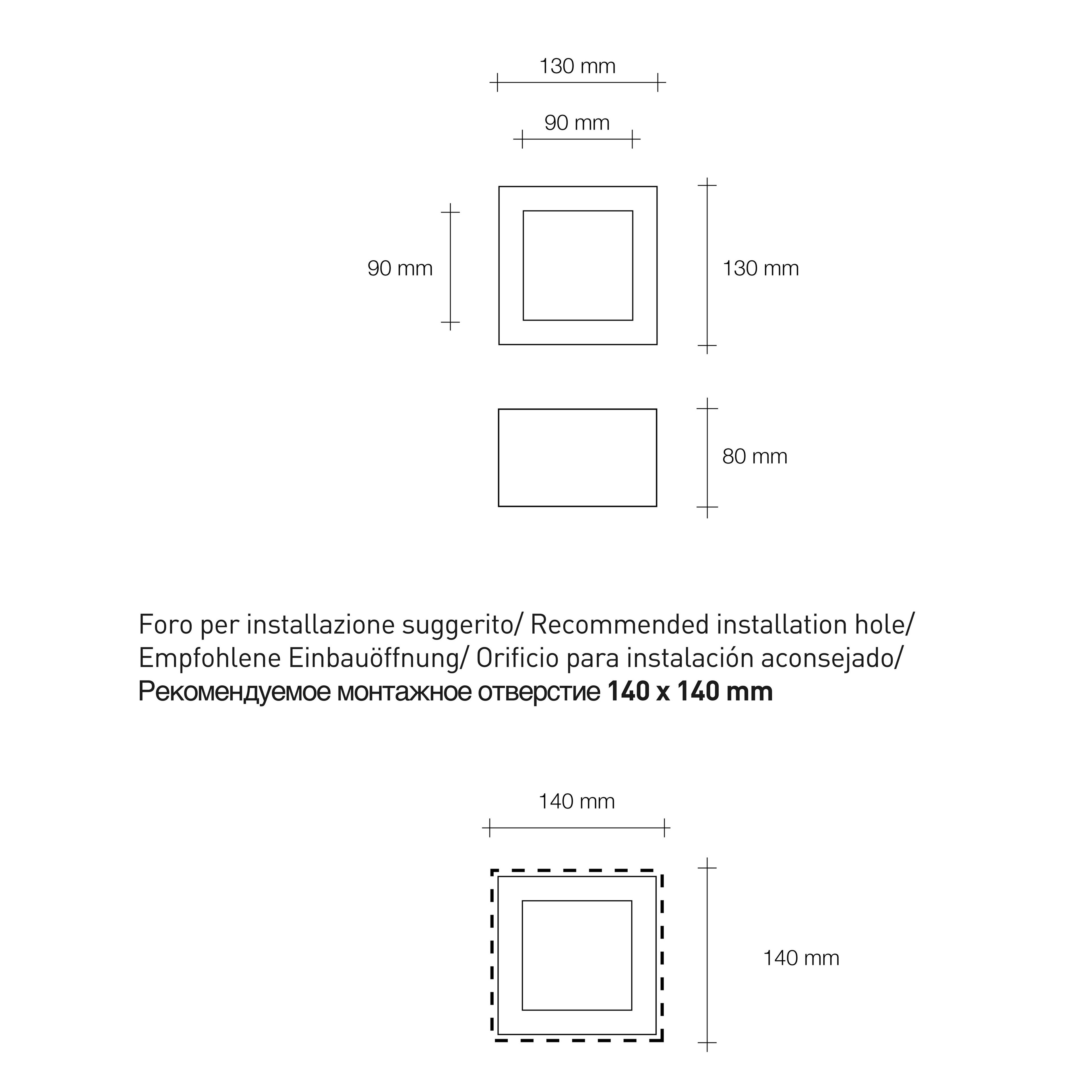 DORIDE | Square spotlight Contemporary style recessed LED halogen ...