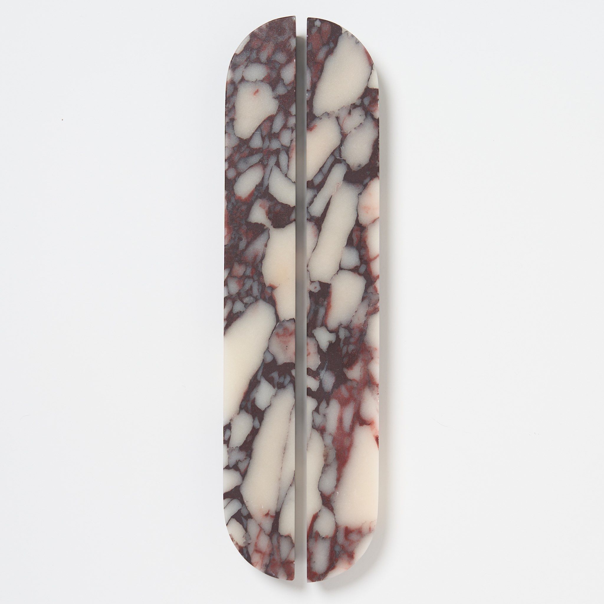 DOT | Calacatta Viola marble furniture handle By Lo & Co Interiors