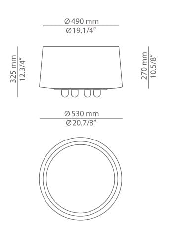 DOT | Coffee table with light By Estiluz