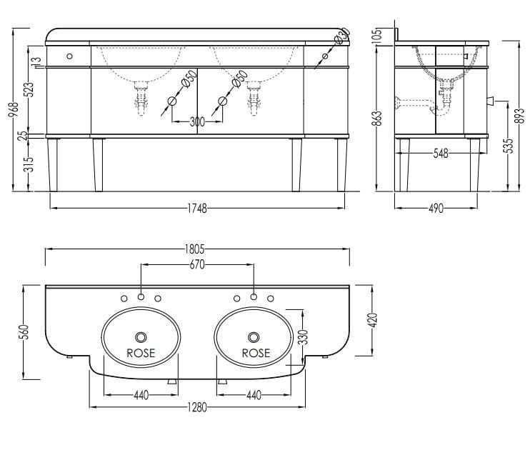 DOUBLE MUSIC | Vanity unit By Devon&Devon