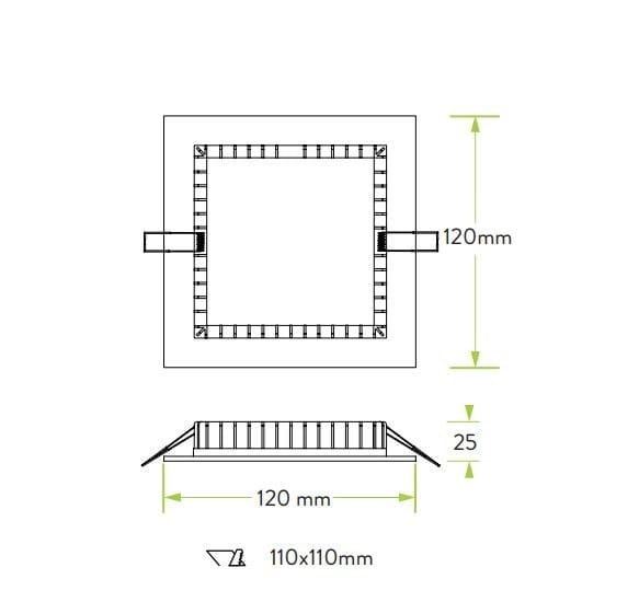 DOWNLIGHT | Square spotlight Ecoluxion Collection By Coenergia