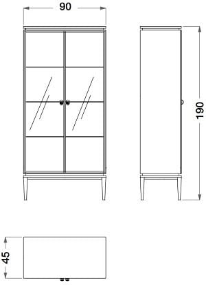 DRAGONFLY Walnut and glass display cabinet with integrated lighting By ...