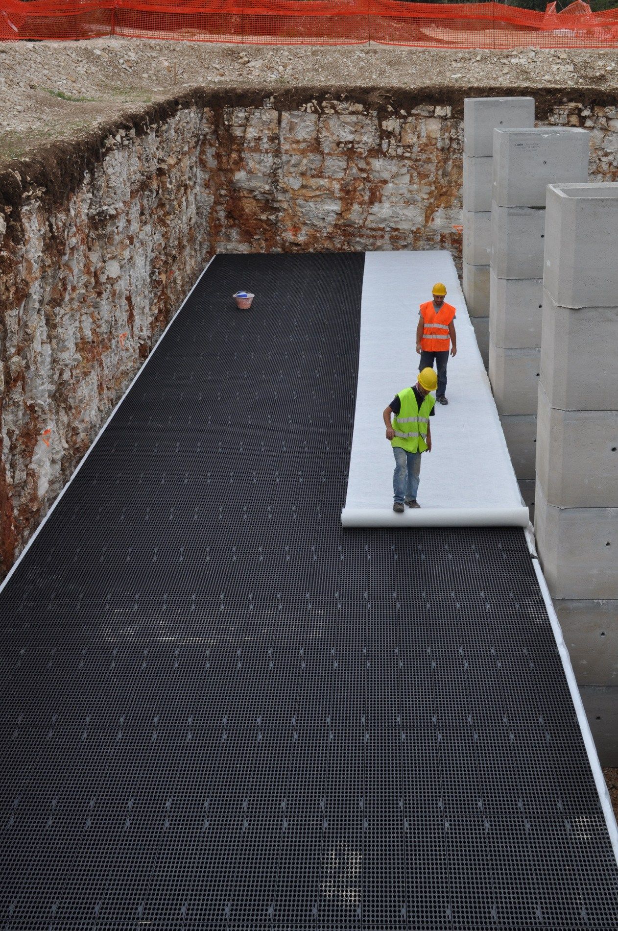 Drainage channel and part DRAINPANEL By Geoplast