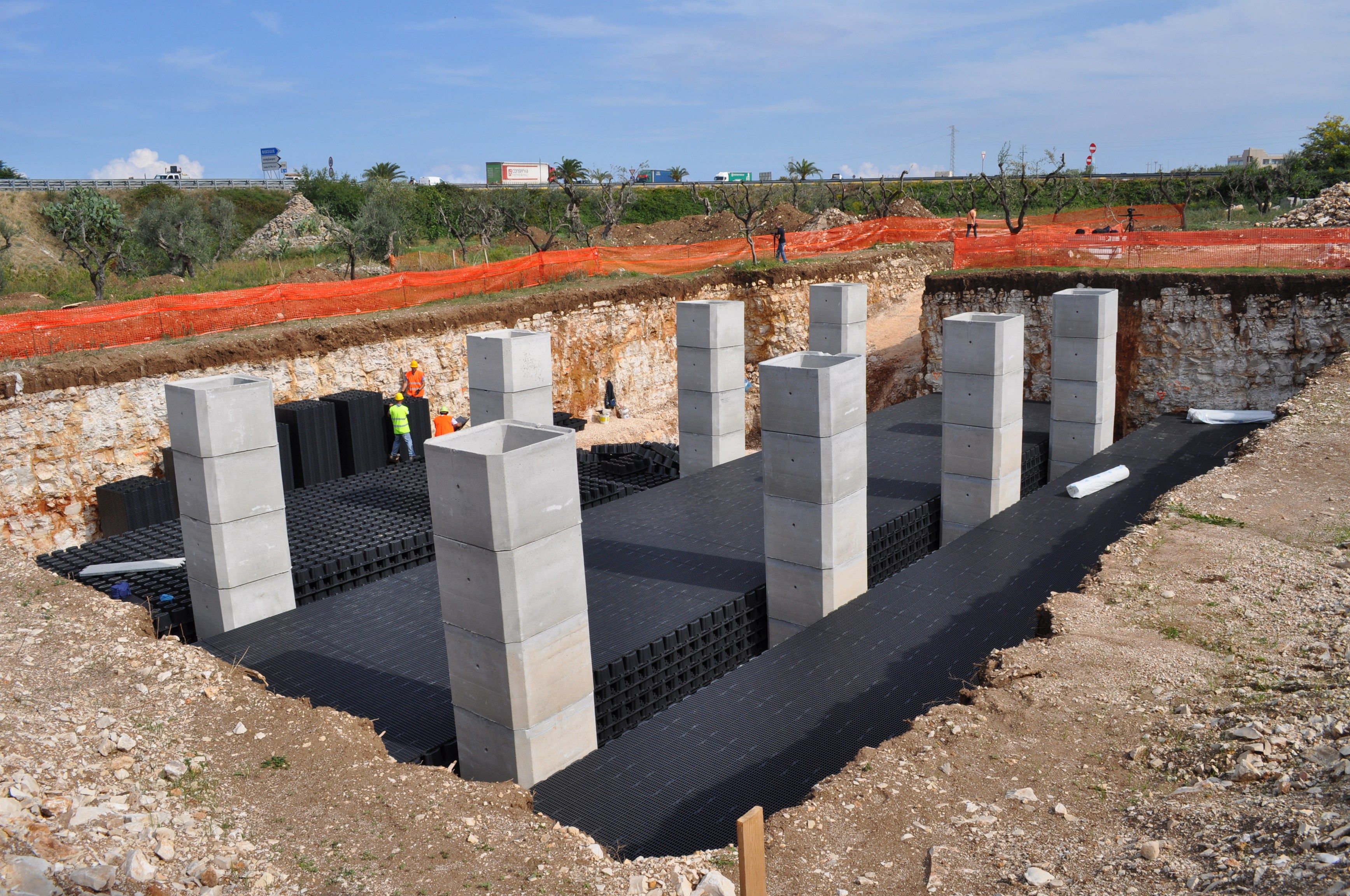 Drainage channel and part DRAINPANEL By Geoplast
