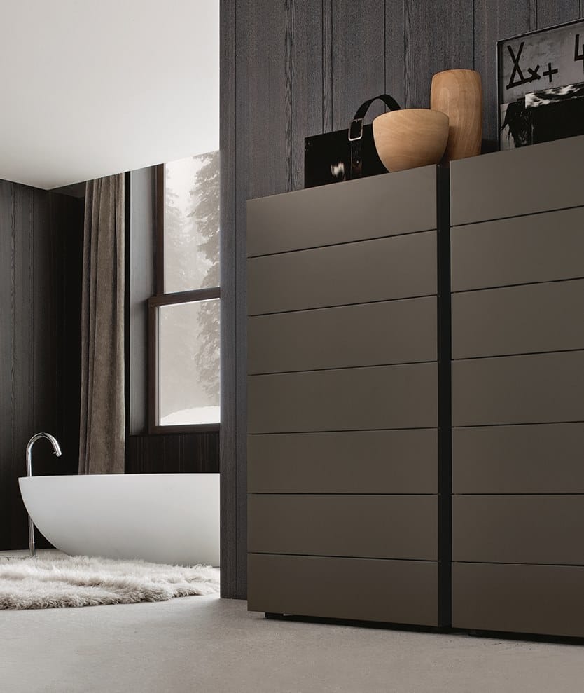 DREAM Rectangular wooden bedside table with drawers By Poliform ...