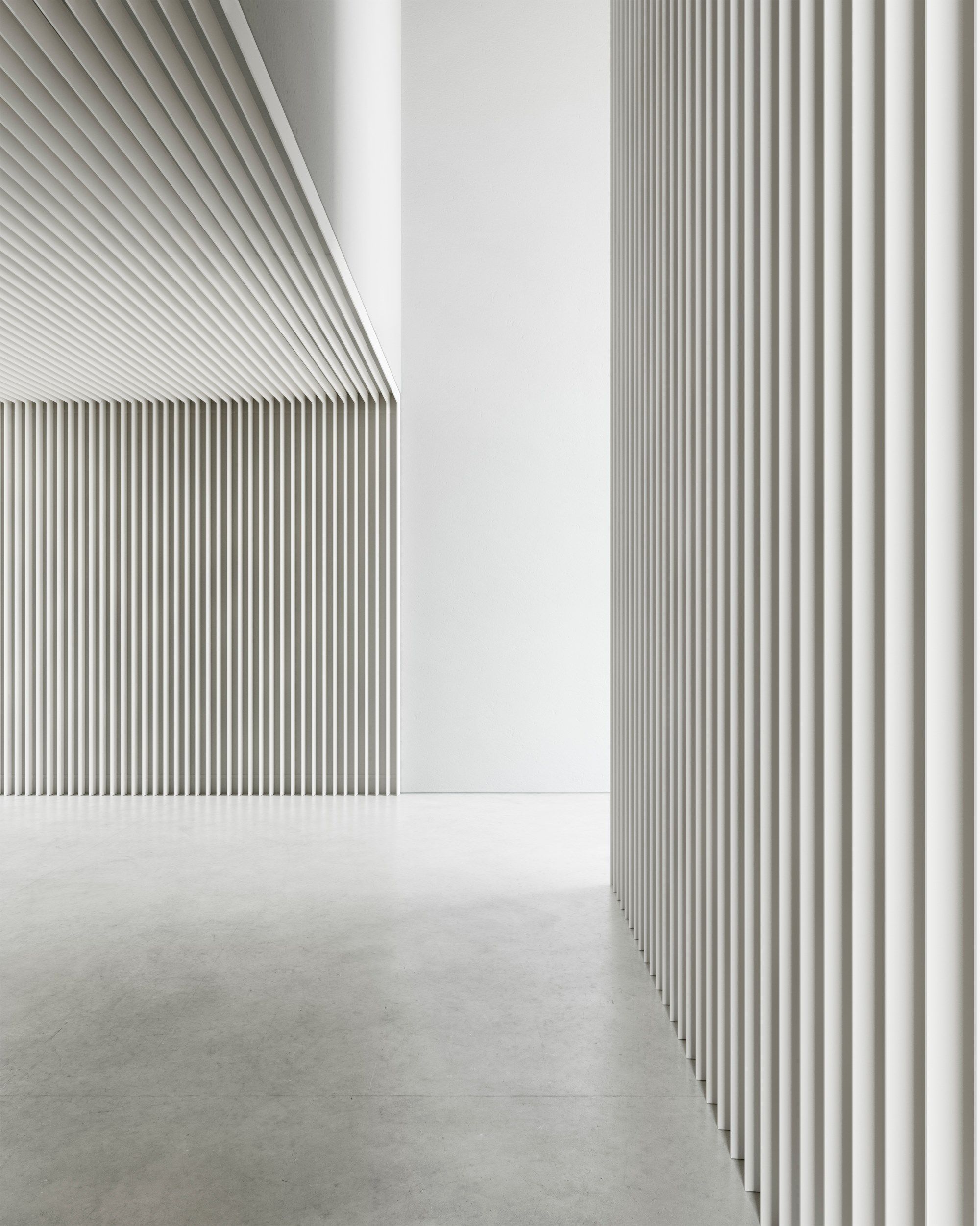 Ceiling mounted aluminium boiserie DRESSWALLSTRIPES LN10 By Dresswall