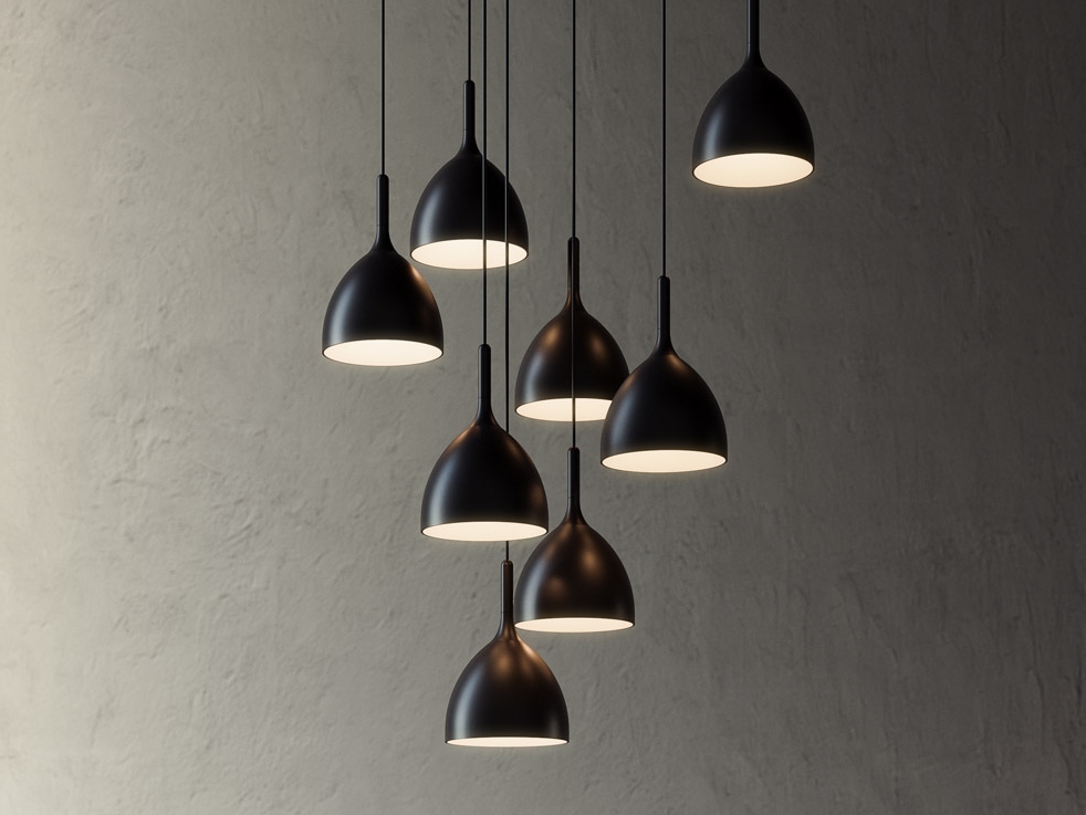 Halogen steel pendant lamp DRINK H1 By Rotaliana design D&L Studio